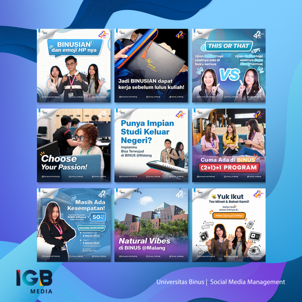 Bina Nusantara - Social Media Management | IGB Media